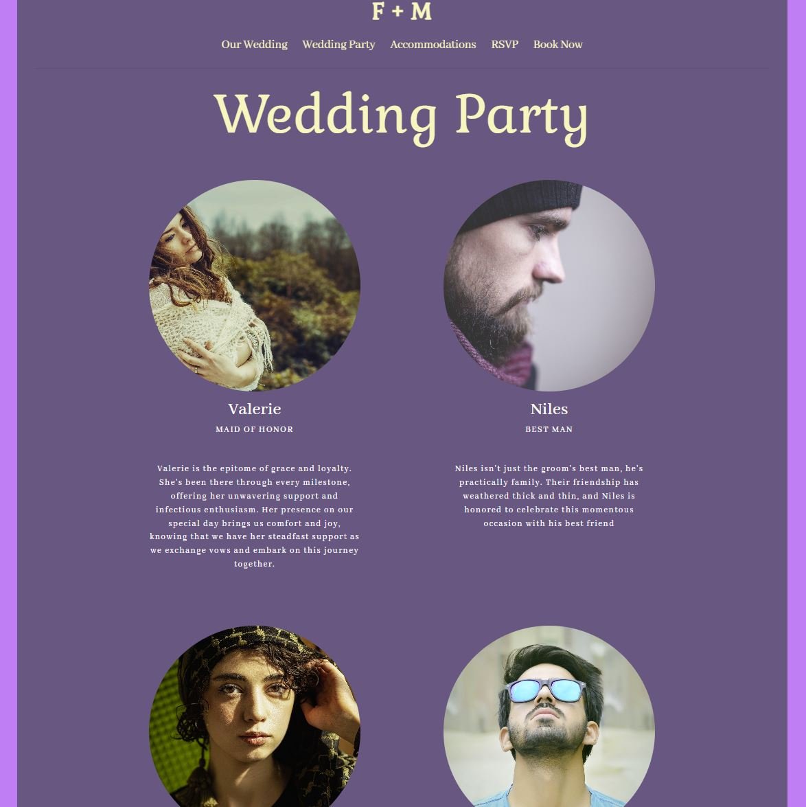 Design Your Dream Wedding Website - Example 2