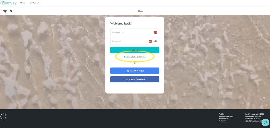 I forgot my login credentials.