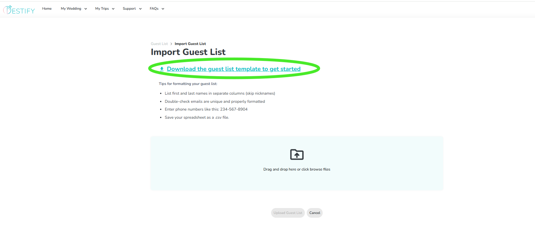 Trouble Uploading Your Guest List